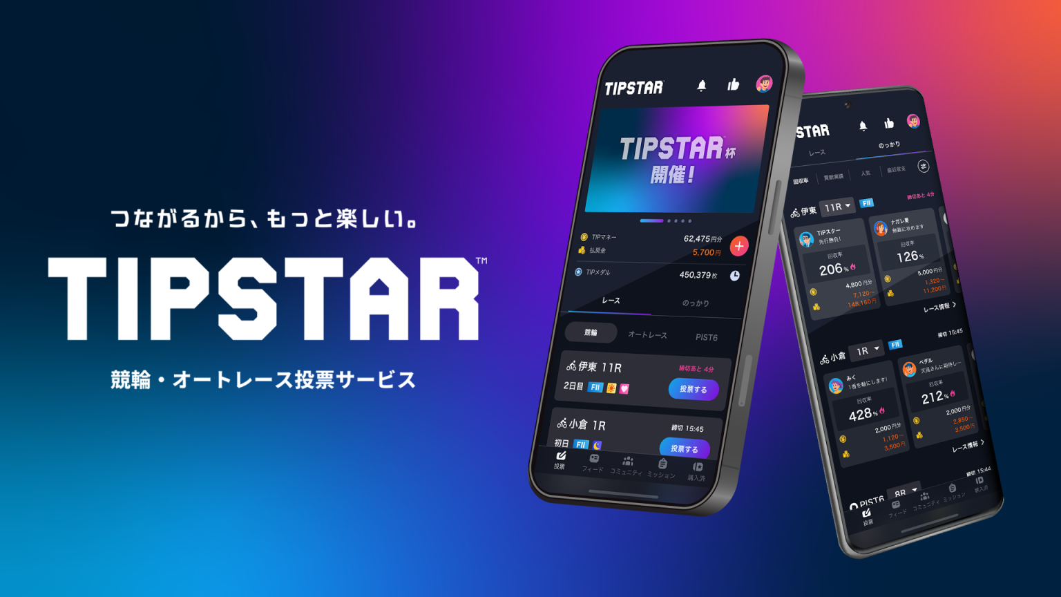 競輪・オートレース投票サービス「TIPSTAR」が8月5日（火）よりフルリニューアル！ | ニュース| 株式会社MIXI